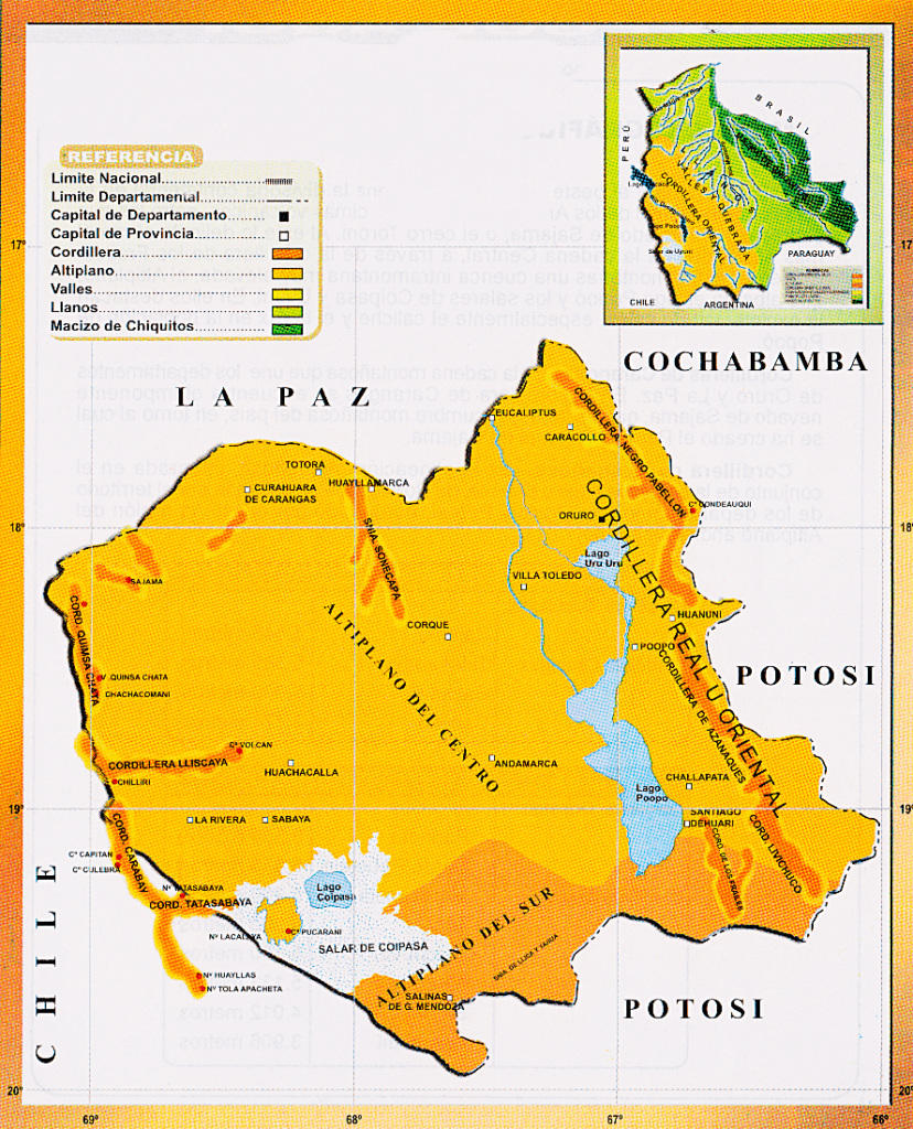 Orografía de Oruro, Bolivia